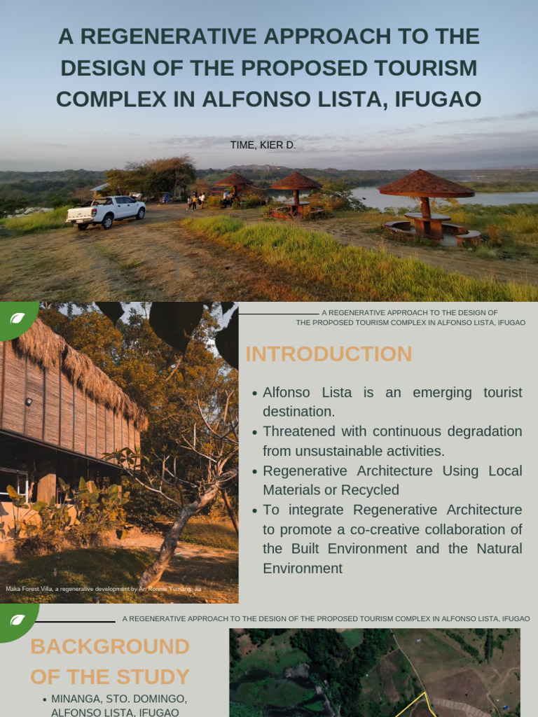 A Regenerative Approach To The Design of The Proposed Tourism Complex ...