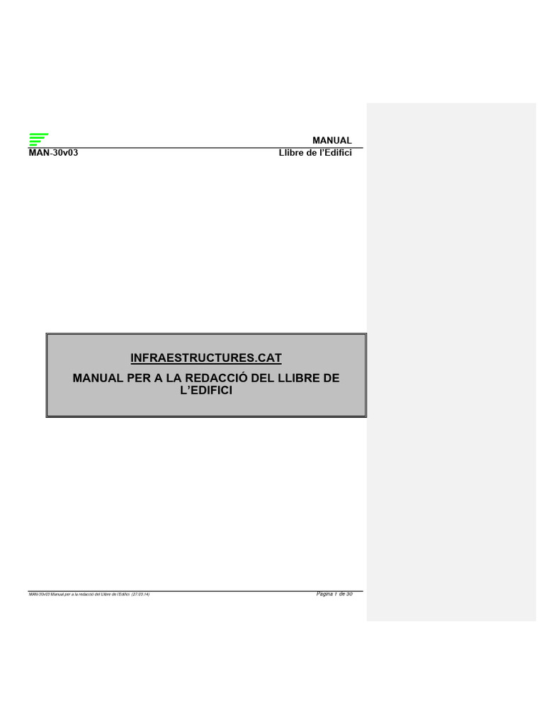 Manual Per A La Redaccio Del Llibre de L'edifici | PDF