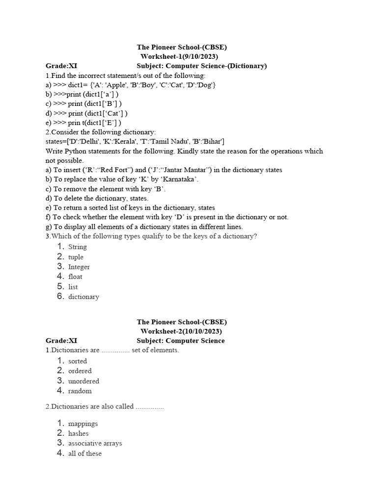 Dictionary Ws - 06102023 - 140518 | PDF | Computer Programming ...