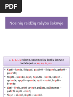 Nosiniu Raidziu Rasymas Zodziu Saknyje - Taisykles - Pask. | PDF