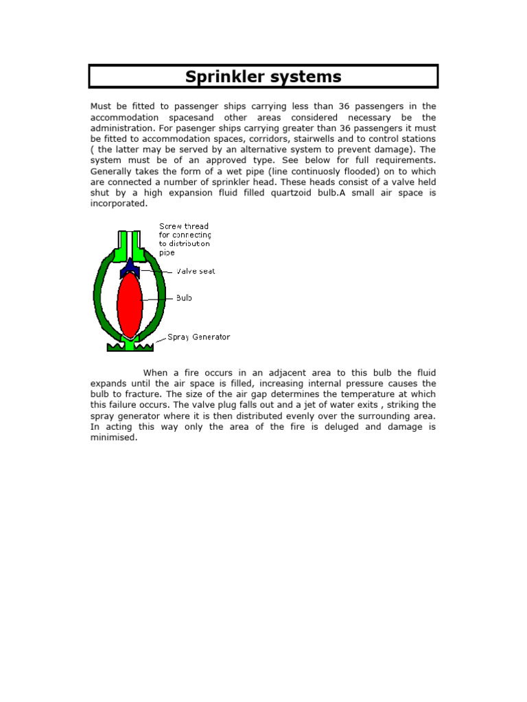 Ship Sprinkler System Regulations | PDF | Fire Sprinkler System | Pump
