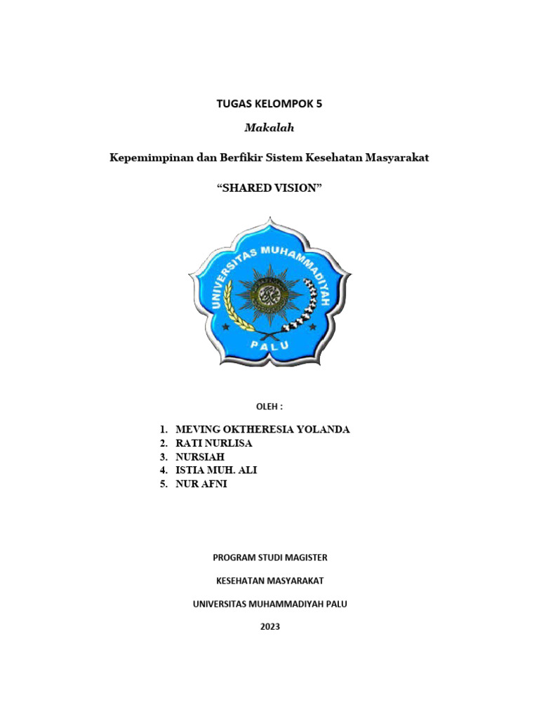 Tugas Shared Vission Kel. 5 | PDF
