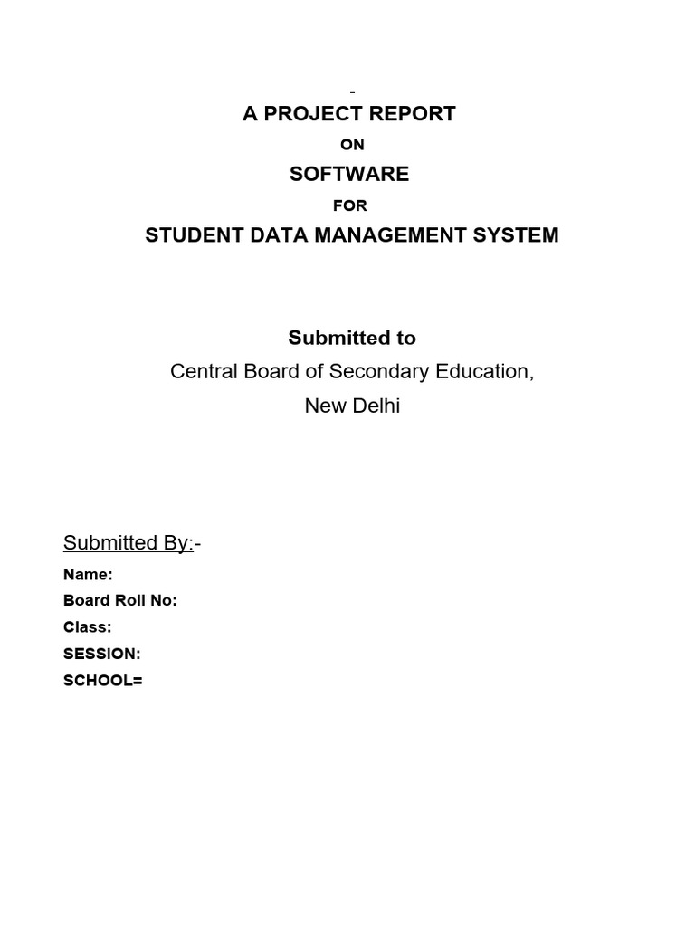 Student Data Management Software Report | PDF | Software | Computer ...