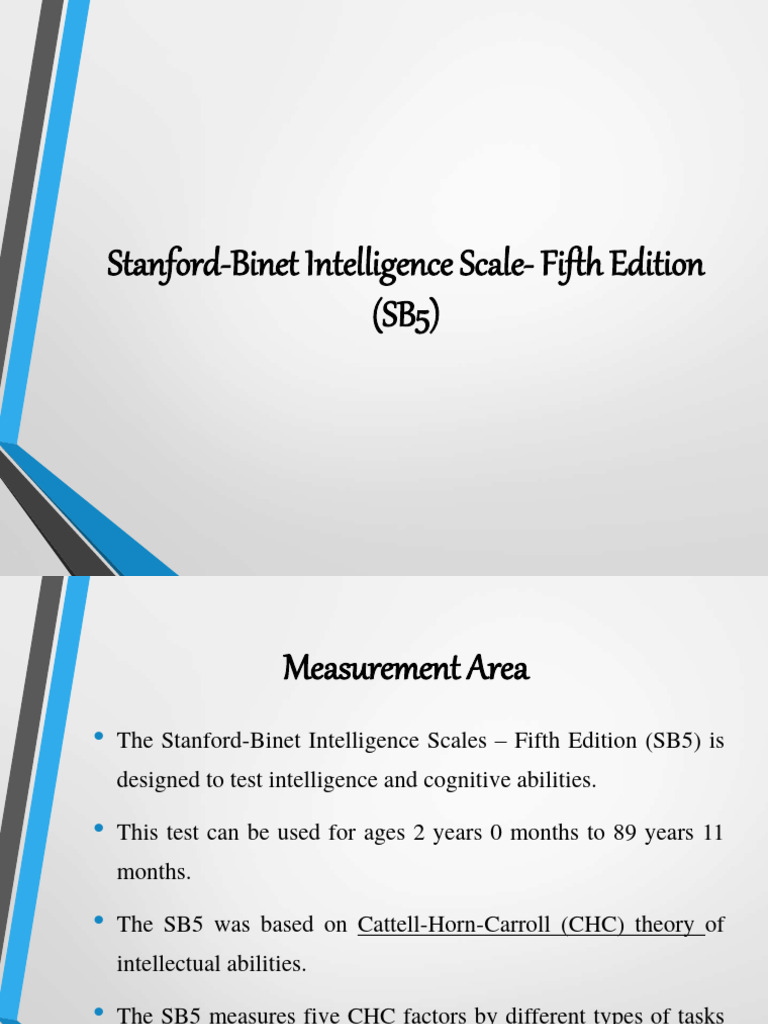 Stanford Binetintelligencescale Fifthedition 190609080832 | PDF ...