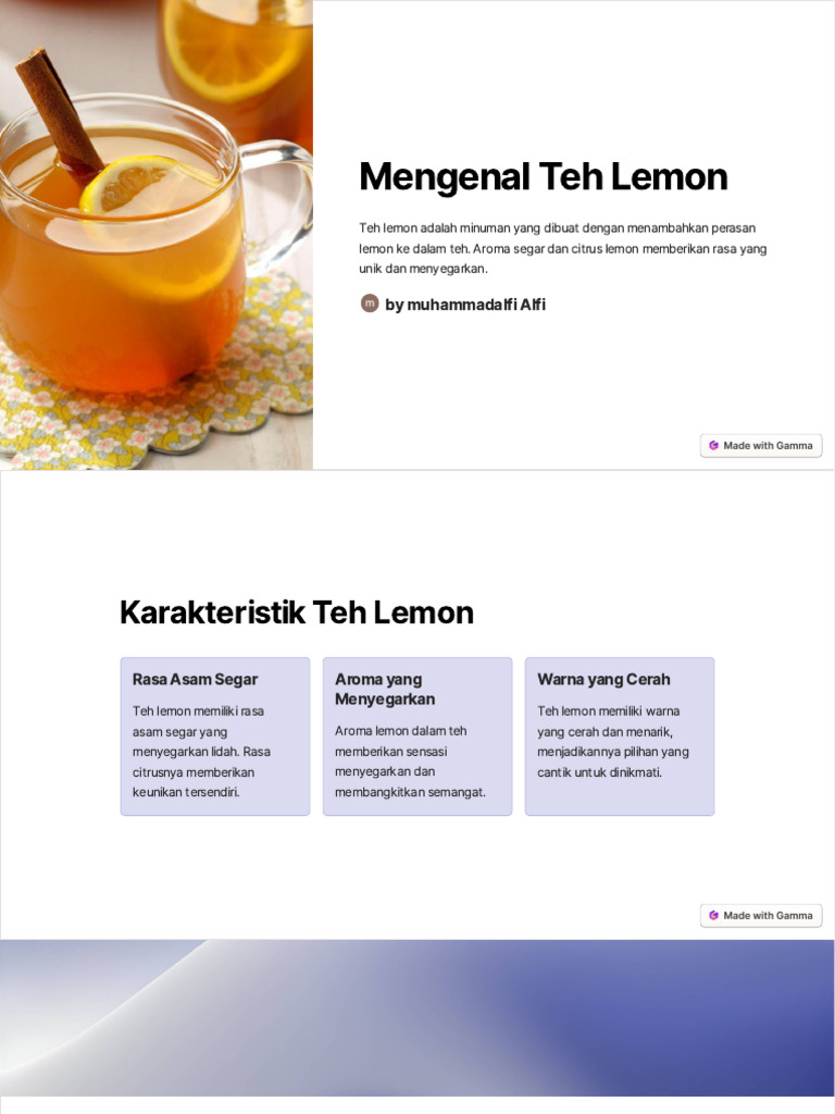 Mengenal Teh Lemon | PDF