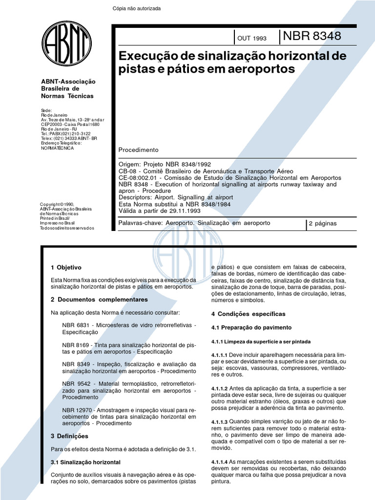 NBR 08348 NB 763 - Execucao de Sinalizacao Horizontal de Pistas e ...
