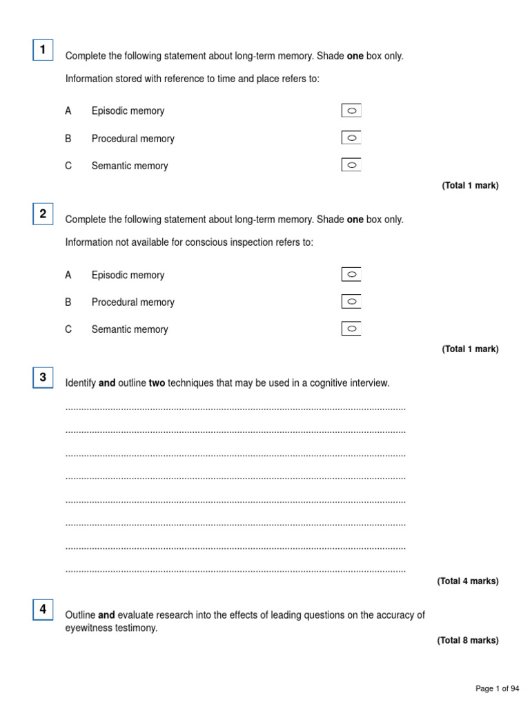 Memory | PDF | Memory | Recall (Memory)