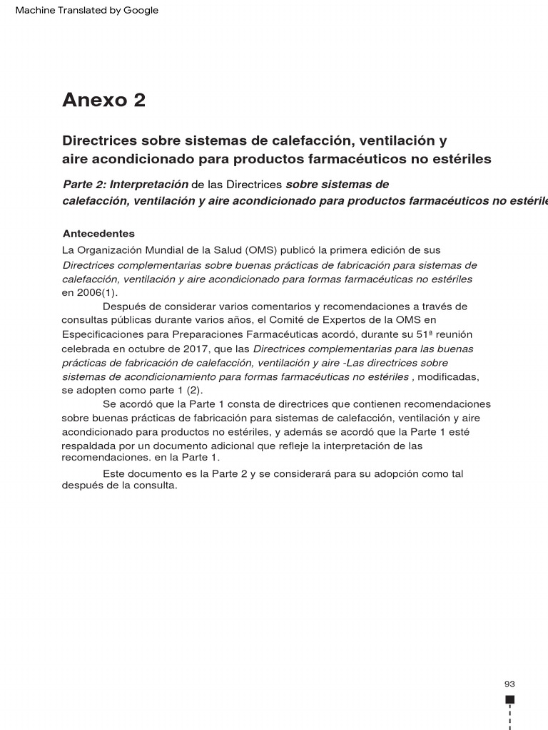 WHO - TRS - 1019 - Annex2 HVAC | PDF | Contaminación | Humedad