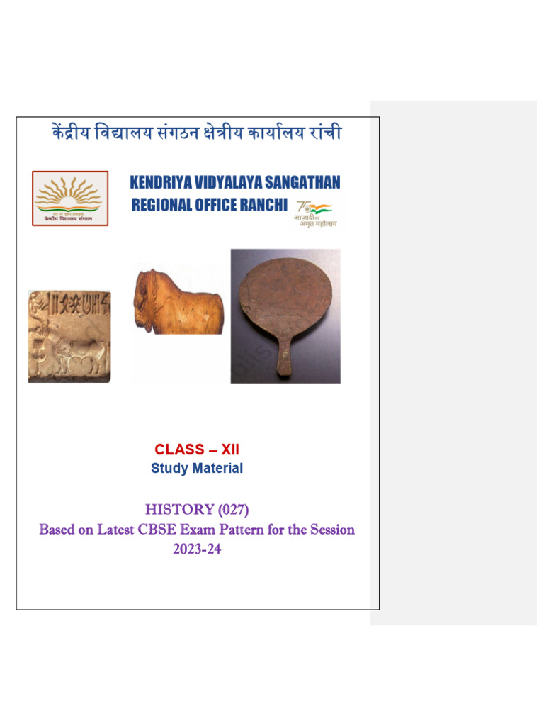 HISTORY XII Support Material 2023-24 | PDF