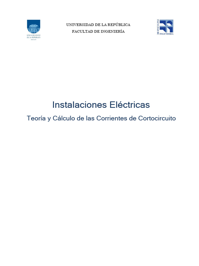Teoría y Cálculo de Cortocircuitos Eléctricos | PDF | Corriente ...