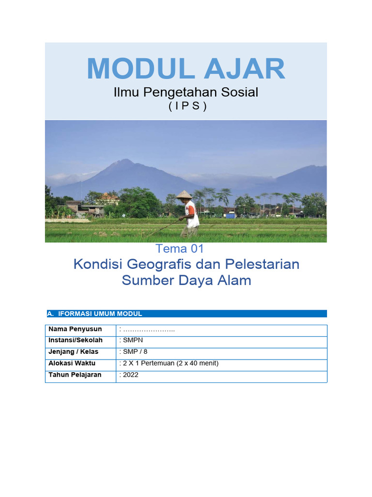 TEMA 1 - P 7 - 8 Potensi Sumber Daya Alam Di Indonesia | PDF