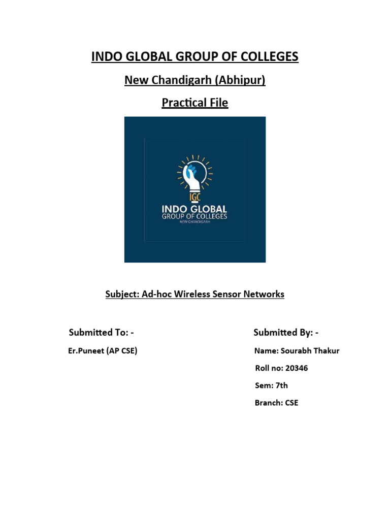 AWSN Practical | PDF