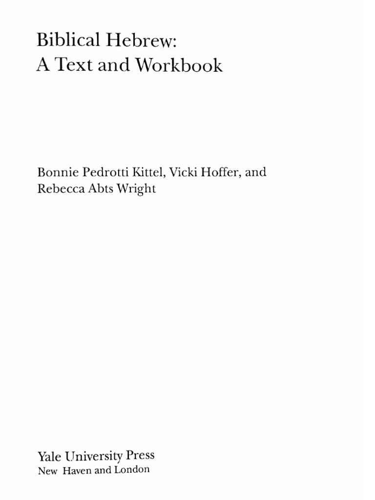 Pedrotti - Biblical Hebrew | PDF
