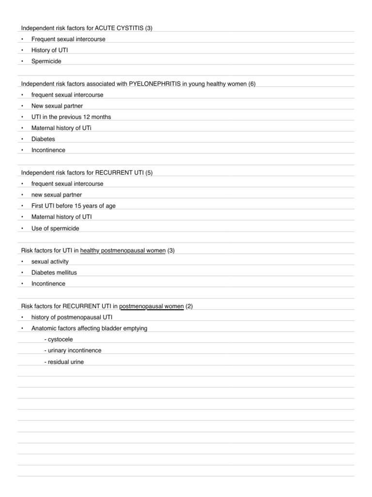 IM - UTI Harrison's Personal Notes | PDF | Urinary Tract Infection ...