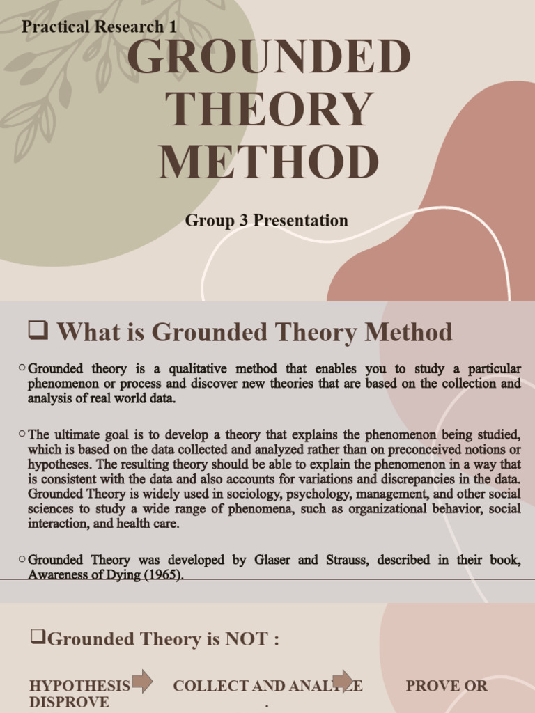 Grounded Theory Method | PDF | Theory | Psychology