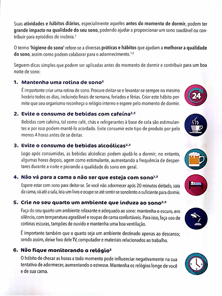 Higiene Do Sono Cor | PDF