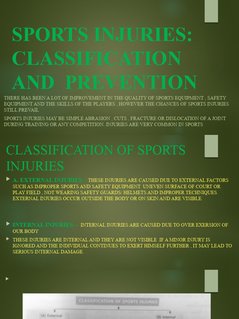 Sports Injuries Classification | Download Free PDF | Injury | Physical Fitness