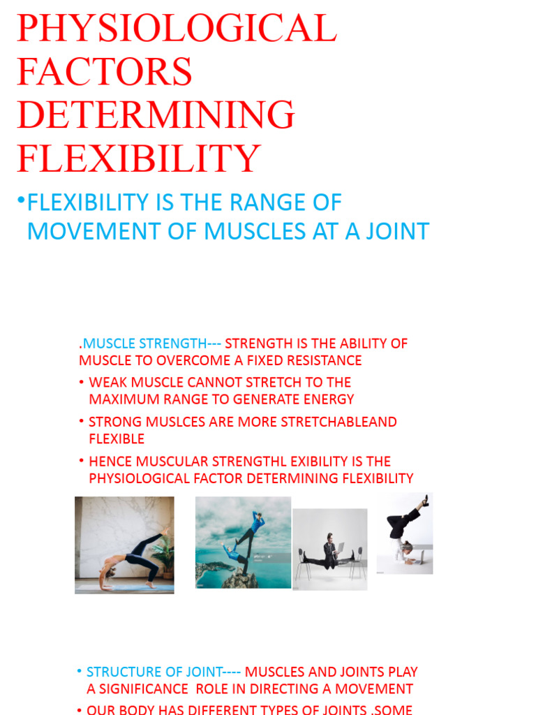 Physiological Factors Determining FLEXIBILITY | PDF | Career & Growth