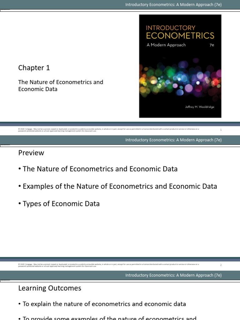 Chapter 1 Introduction | PDF | Econometrics | Economics