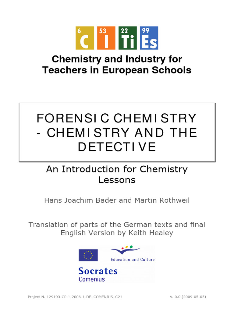 Forensic Chemistry-Chemistry and The Detective | PDF | Fingerprint ...