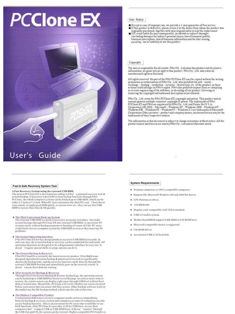 PCCloneEX User Guide - ENG | PDF | Hard Disk Drive | Booting