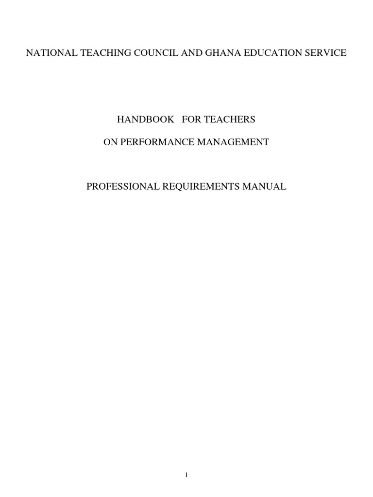 Teacher Performance Management Handbook | PDF | Performance Appraisal | Teachers