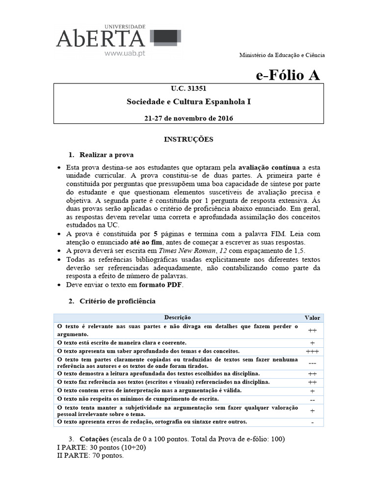 SCEI Efólio A | PDF