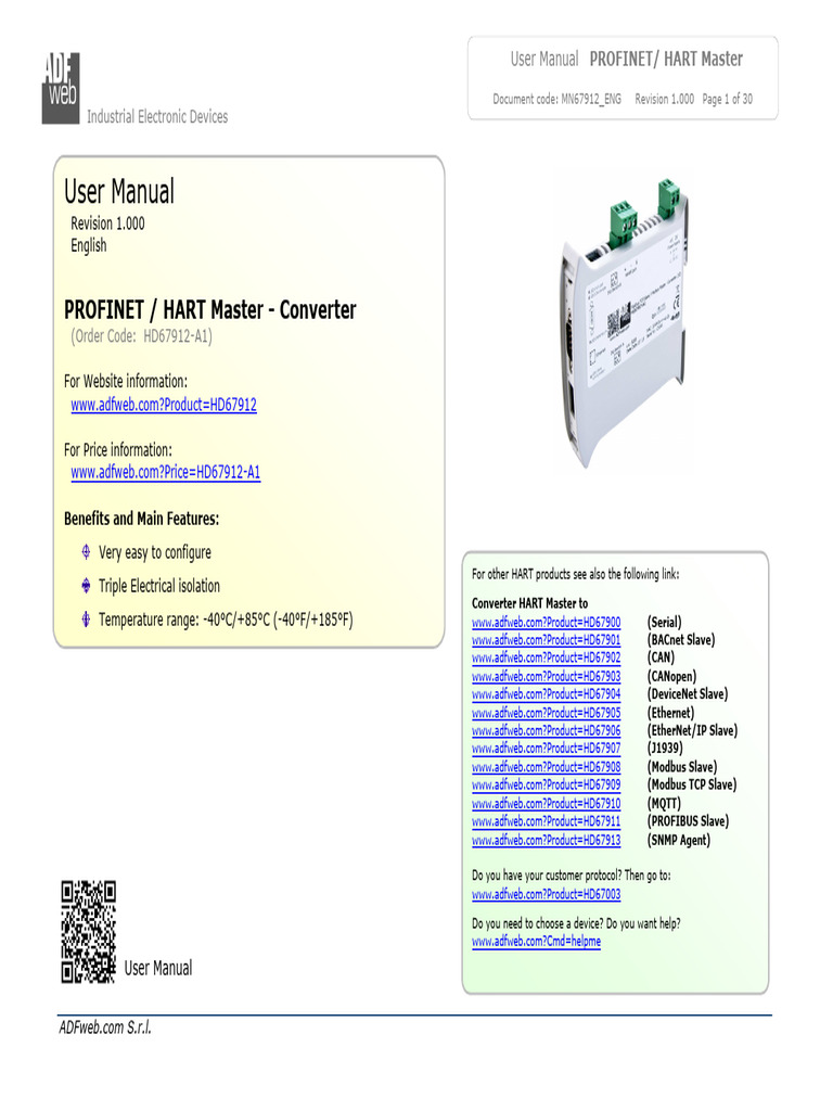 PROFINET/HART Master User Manual | PDF | Computer Engineering | Computer Science