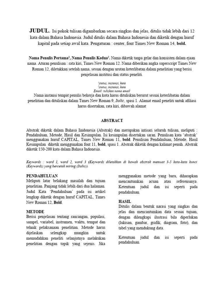 Template Jurnal Altruistik 1 | PDF