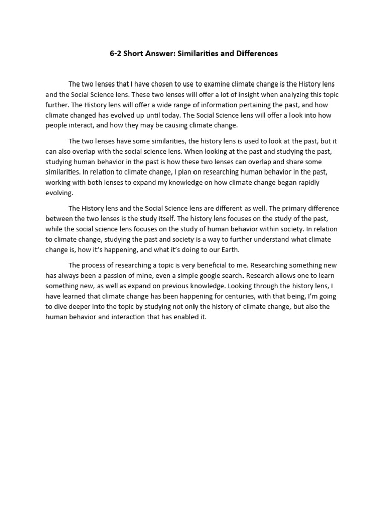 Climate Change: History & Social Science | PDF | Social Science