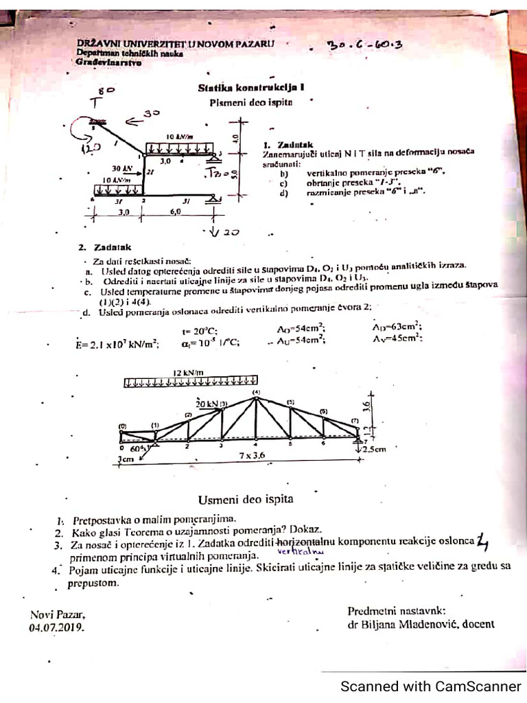 Rokovi Statika K. 1 | PDF