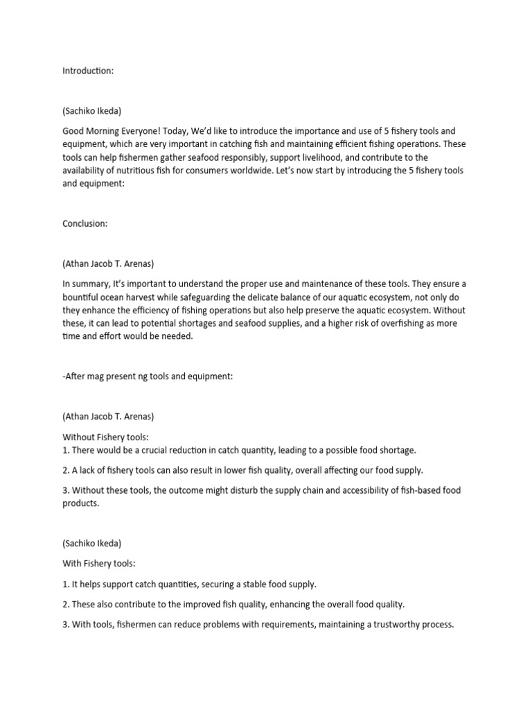 Essential Fishery Tools Guide | PDF
