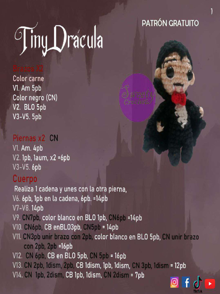 Tiny Dracula Sweety Crochet 1 | PDF