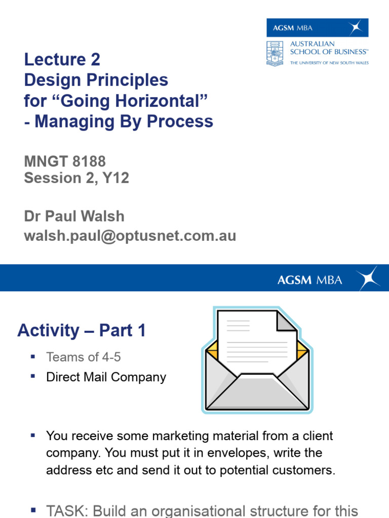 Lect 2 - Designprinciples | PDF | Organizational Structure | Motivation