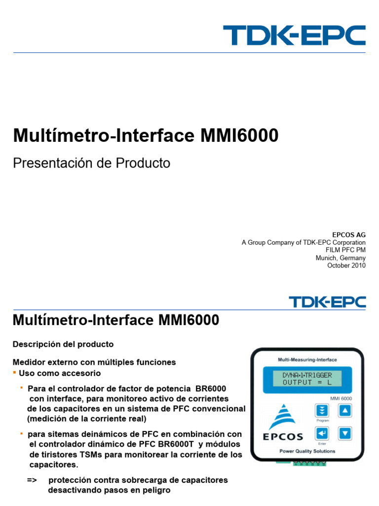 10 TDK Epc - Mmi6000 - Oct2010 Esp | PDF | Ciencia y matemáticas | Tecnología