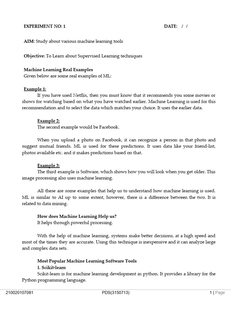 PDS - October 26, 1 - 32 AM | PDF | Machine Learning | Control Flow