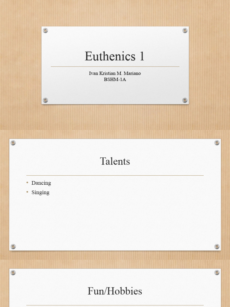 Euthenics 1 | PDF