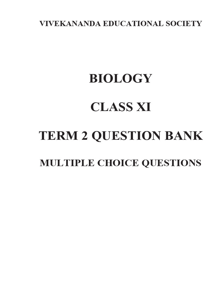 Xi Biology Term 2 MCQ | PDF | Meiosis | Cellular Respiration