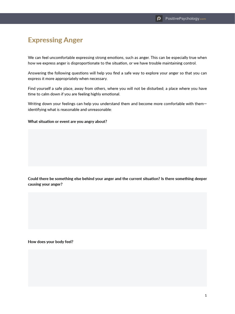 Expressing Anger | PDF