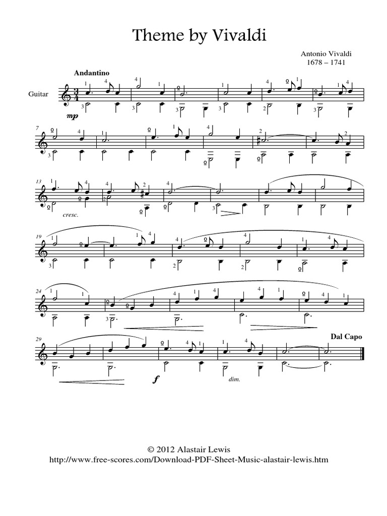 (Free Scores - Com) - Vivaldi Antonio Theme by Vivaldi 50745 | PDF