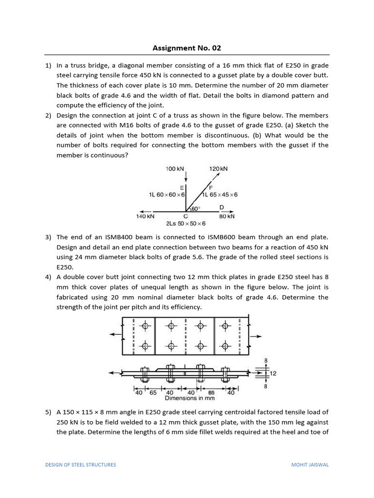 Assignment 2 DoSS | PDF | Truss | Beam (Structure)