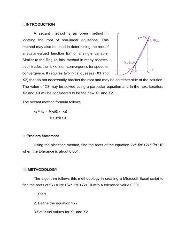Excel Secant Method Solver Guide | PDF | Software Engineering ...