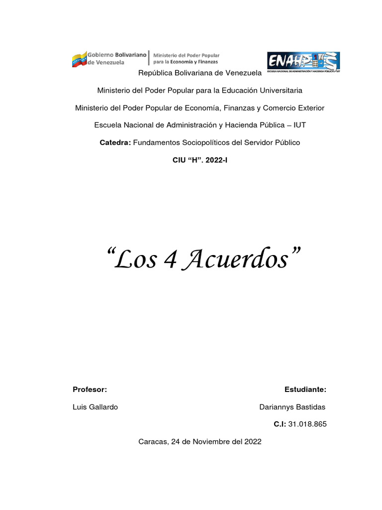 Los Cuatro Acuerdos | PDF