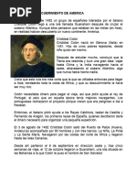Infografía sobre el descubrimiento de América | PDF | Cristobal colon ...