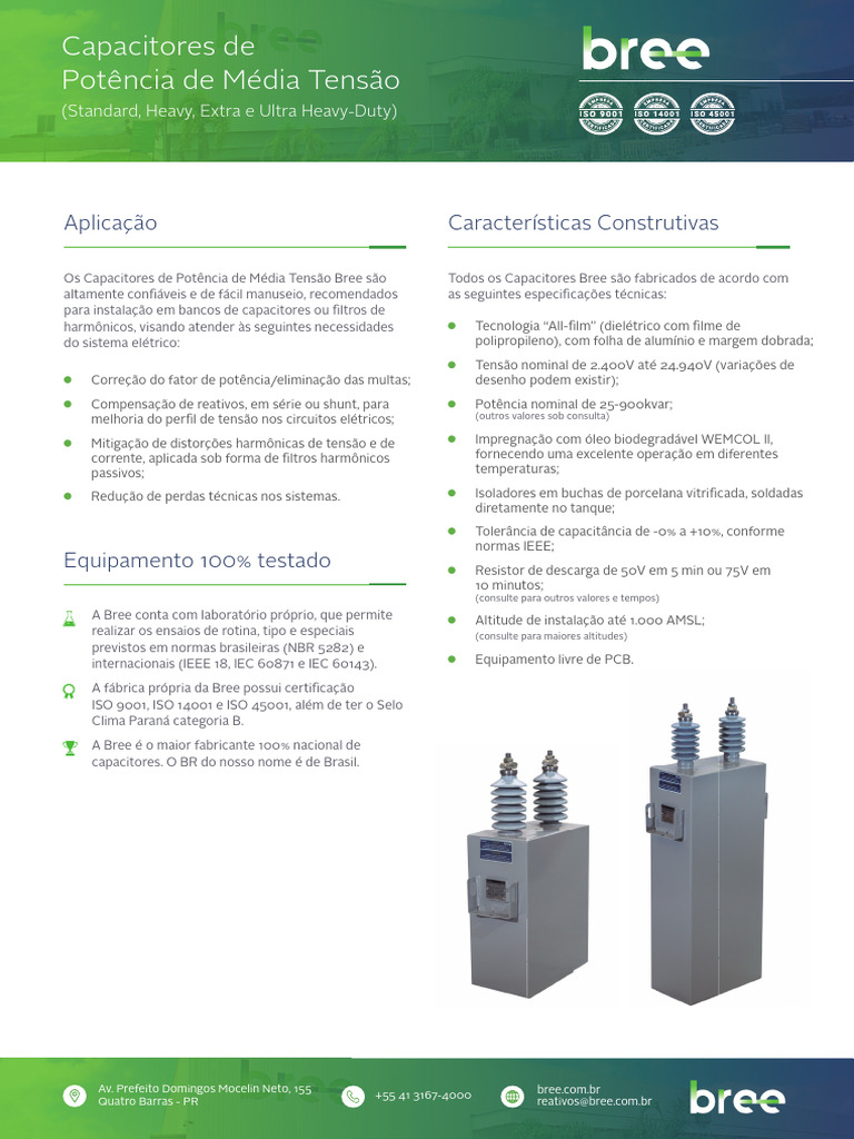 01 Bree - Modelo Fe | Download grátis PDF | Energia elétrica | Capacitor