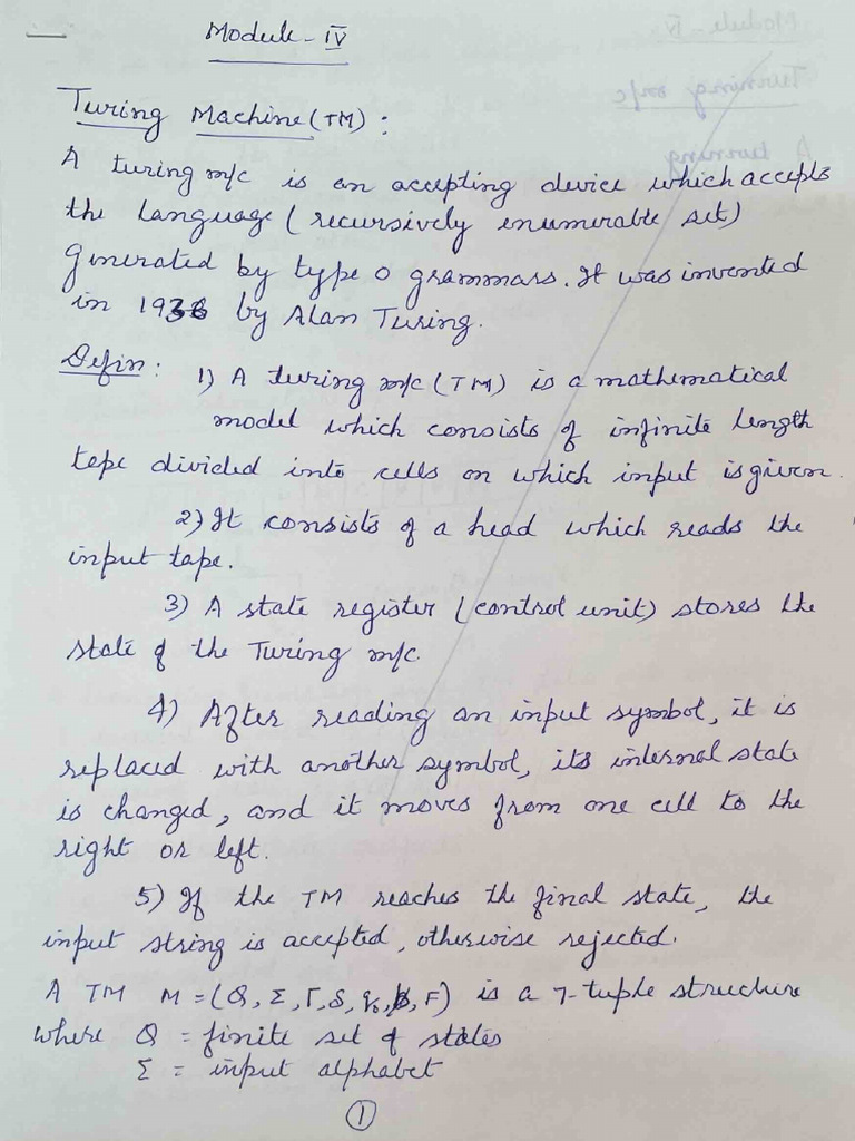 TOC Turing Machine | PDF