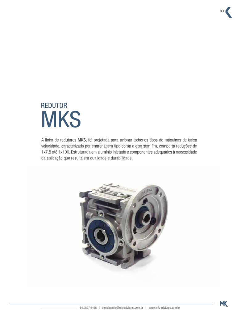 Catálogo Redutor MKS | PDF