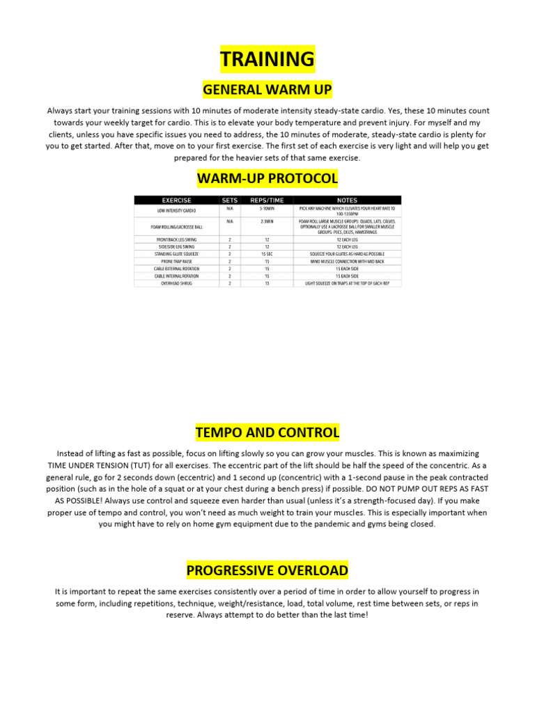 Mohamed Aymen (Training) | PDF | Aerobic Exercise | Weight Training