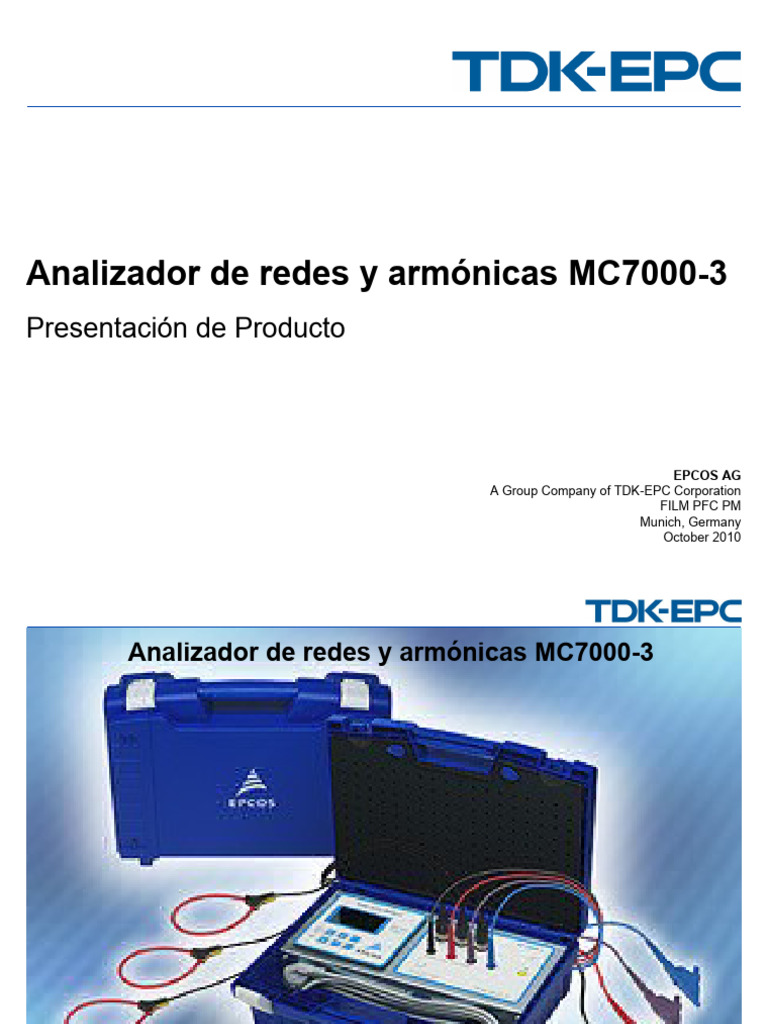 11-Tdk-Epc - Analizador MC7000-3 - Oct2010-Esp | PDF