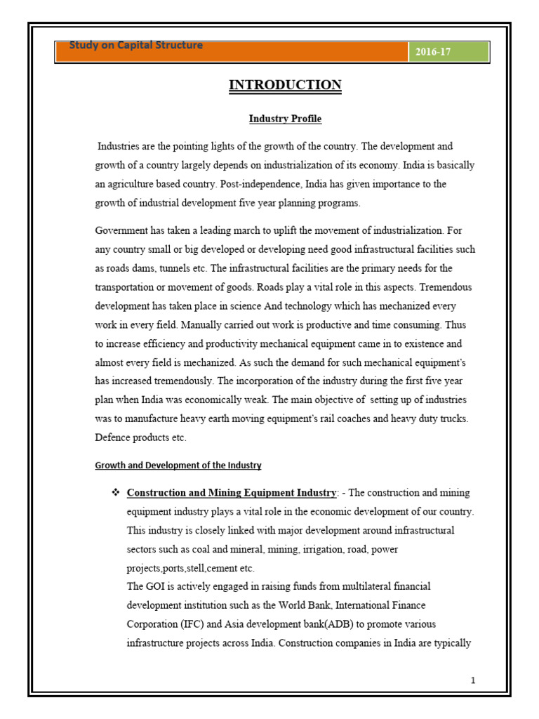 Sai Kiran Final Project Mba | PDF | Capital Structure | Financial Capital